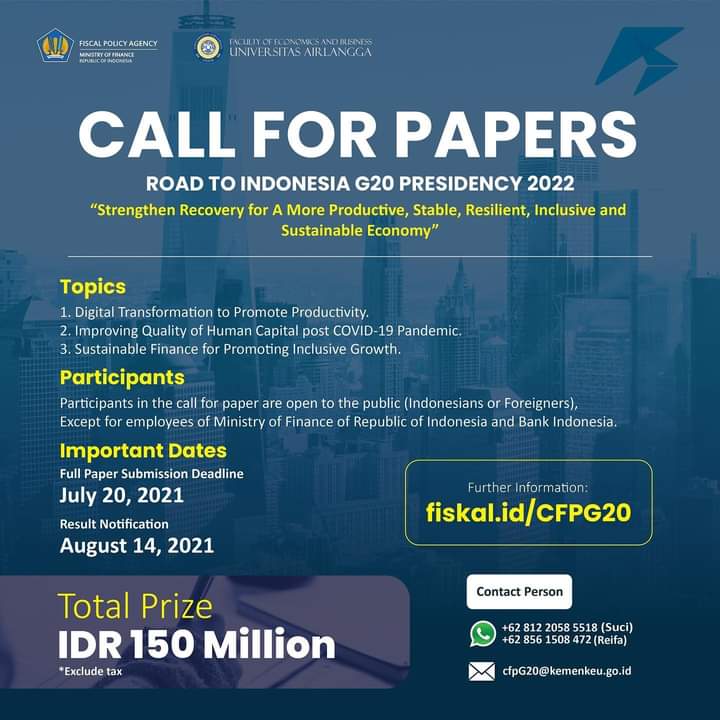 CALL FOR PAPERS Road to Indonesia G20 Presidency 2022 – Himmpas UGM